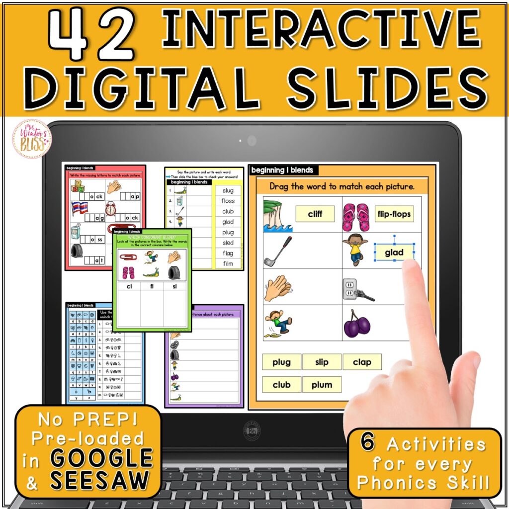 Phonics Activities Consonant Blends - Printable & Digital - Science of ...
