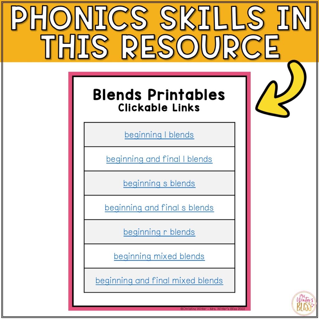 Phonics Activities Consonant Blends - Printable & Digital - Science of ...