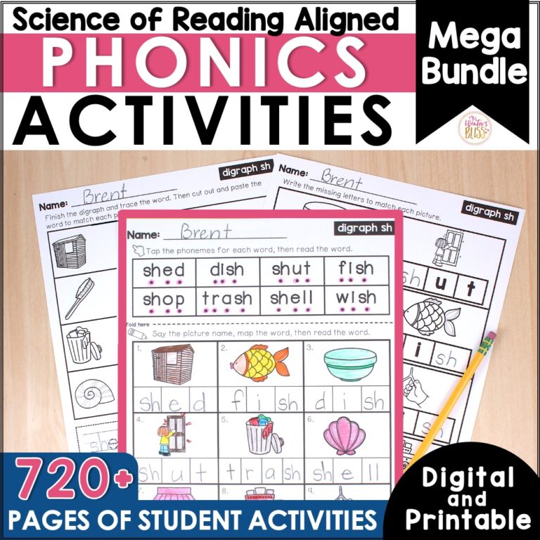 Phonics Activities Yearlong BUNDLE - Printable & Digital - Science of ...