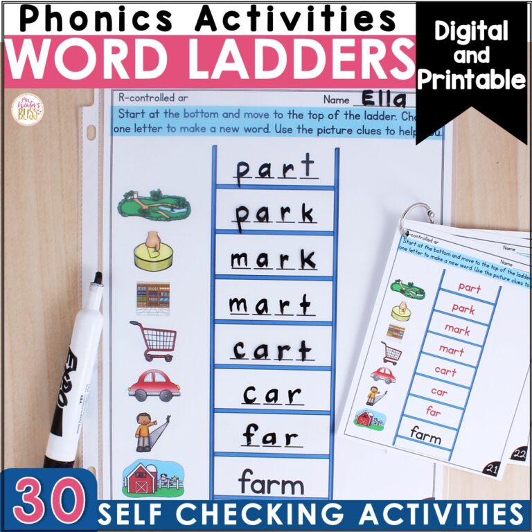 Word Ladders - Printable and Digital Phonics Activities - Lead in ...