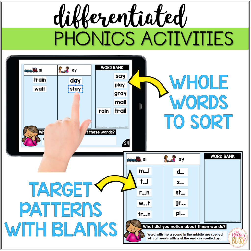 FREE Phonics Word Sorts - DIFFERENTIATED - digital & printable - Lead ...