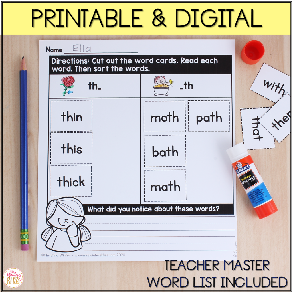 FREE Phonics Word Sorts - DIFFERENTIATED - digital & printable - Lead ...