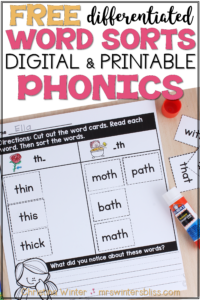 Using Word Sorts for Phonics Instruction - Lead in Literacy - Resources ...