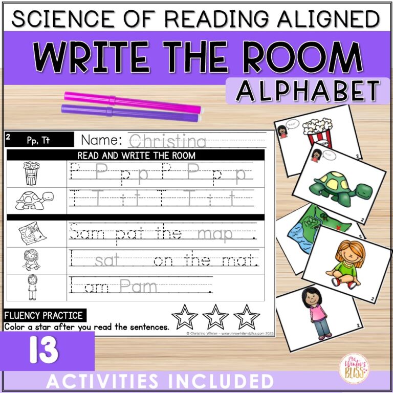 Write the Room - Decodable Alphabet Sentences & Handwriting practice ...