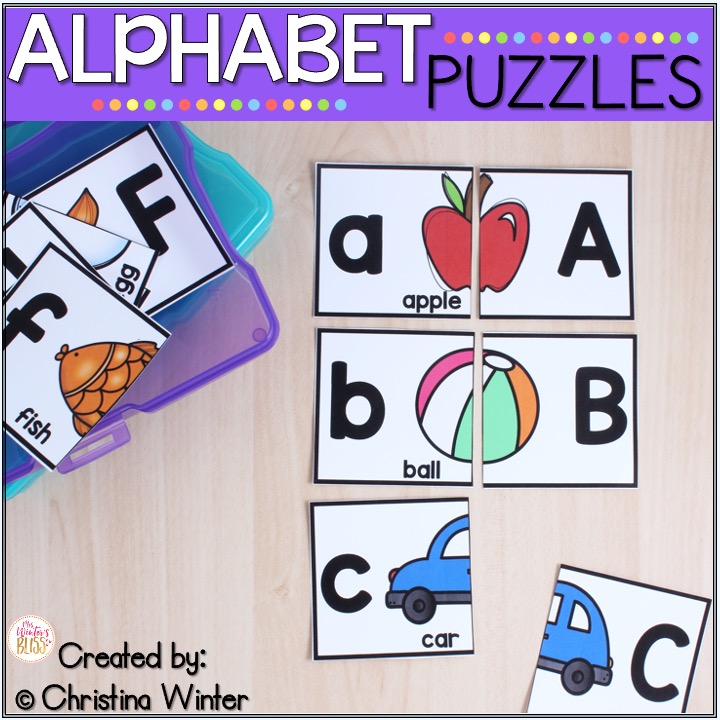 Alphabet Letter Recognition Puzzles - Mrs. Winter's Bliss - Resources ...