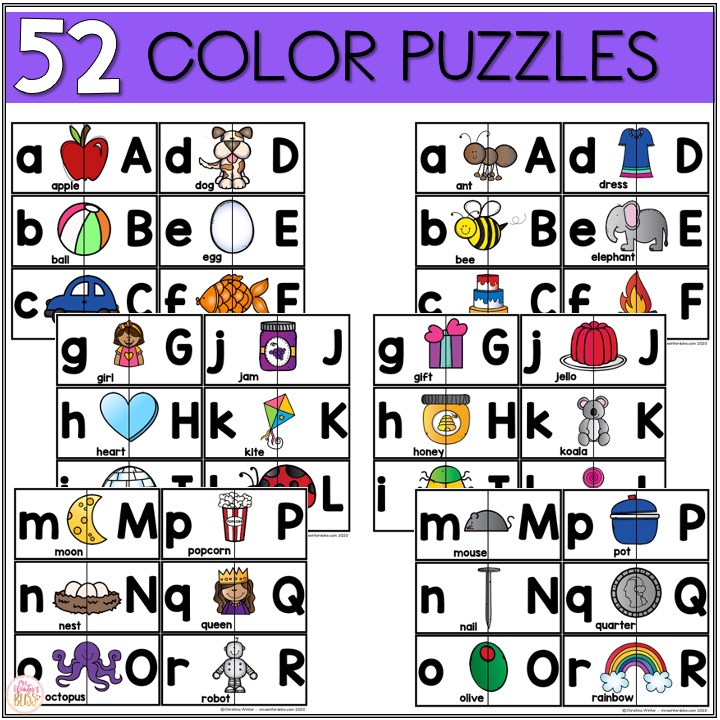 Alphabet Letter Recognition Puzzles - Mrs. Winter's Bliss - Resources ...