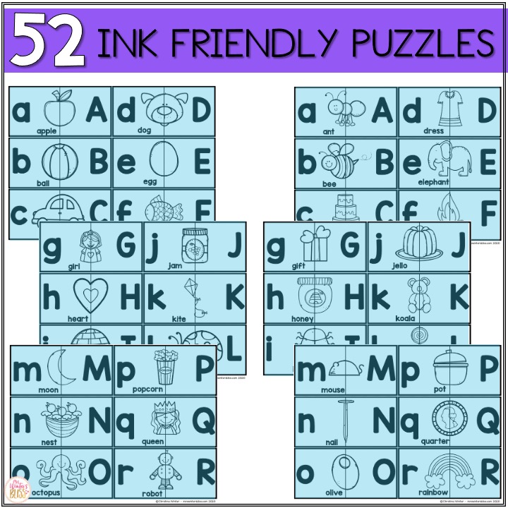 Alphabet Letter Recognition Puzzles - Mrs. Winter's Bliss - Resources ...