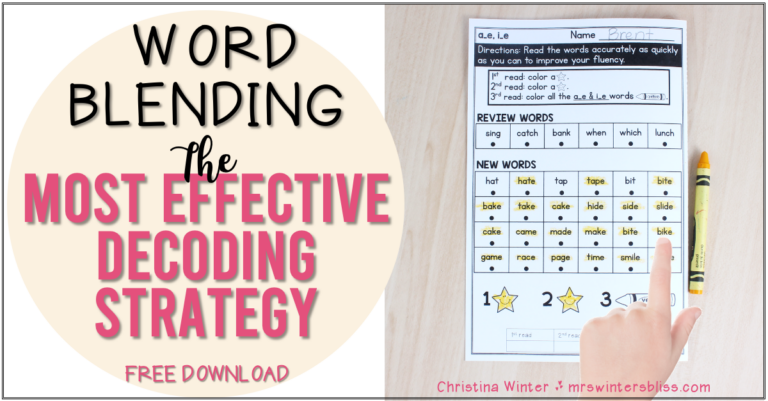 Word Blending: The Most Effective Decoding Strategy - Lead in Literacy ...