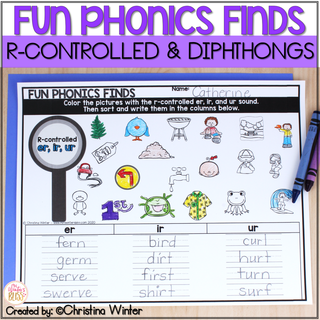 R-Controlled Vowel & Diphthong Phonemic Awareness & Phonics Activities ...