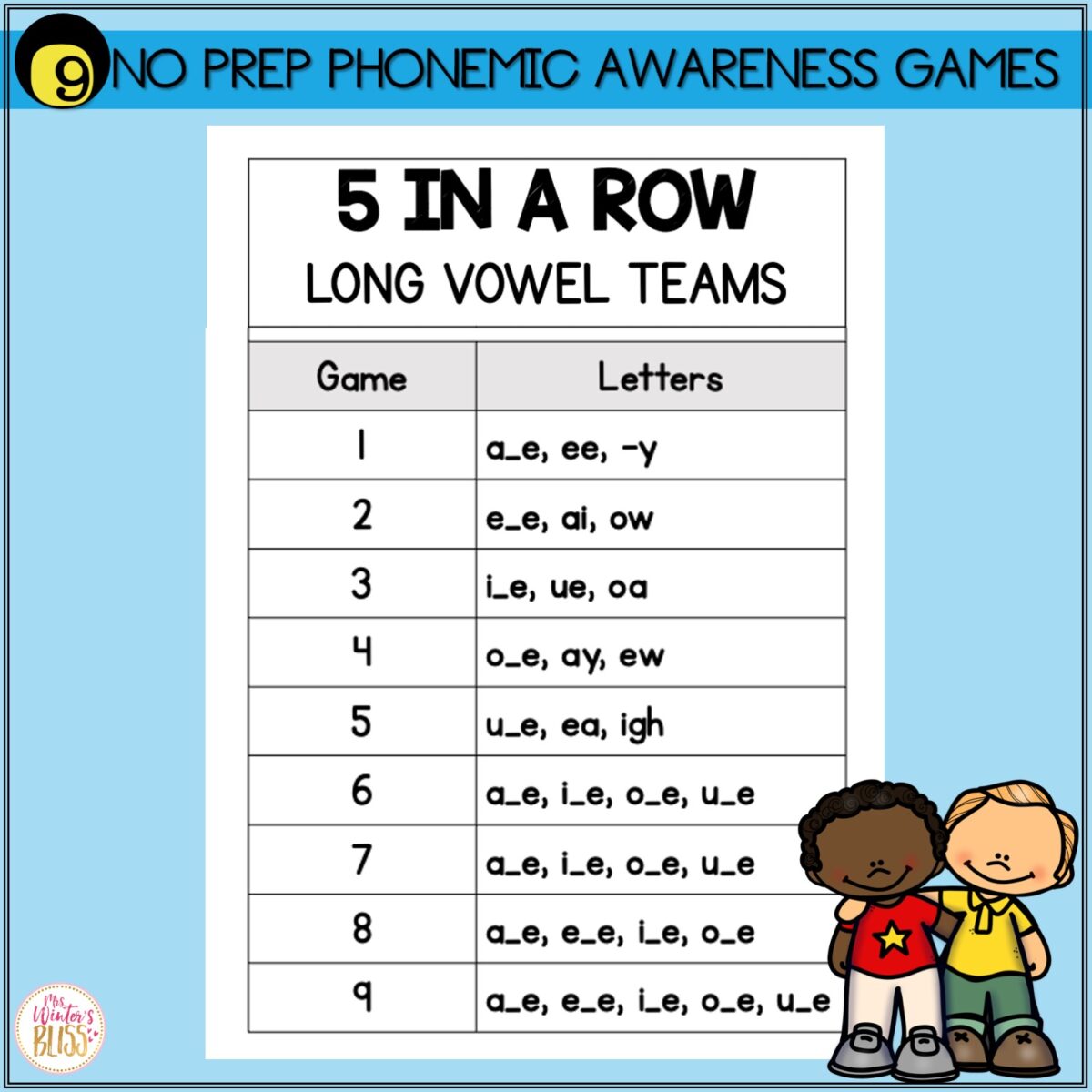 Phonemic Awareness Activities - Long Vowel Worksheet Games - Lead in ...
