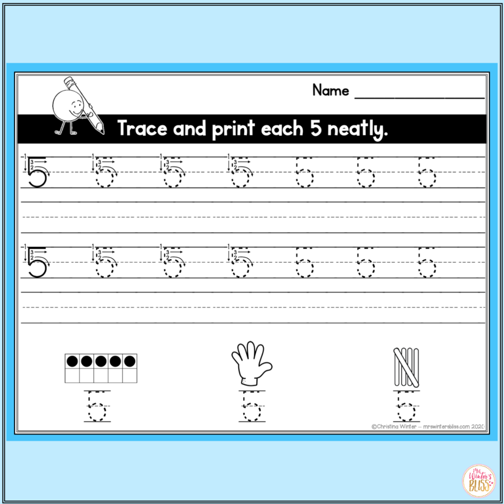 Letter & Number Formation - Alphabet & Number Tracing Worksheets with ...