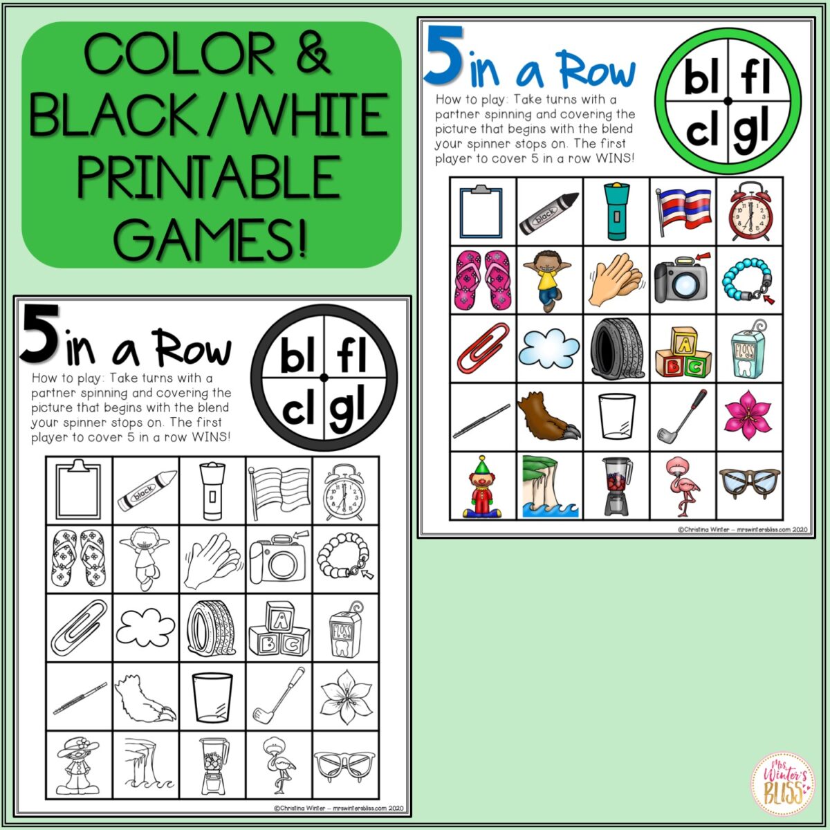 Phonemic Awareness Activities - Blends and Digraphs Worksheet Games ...