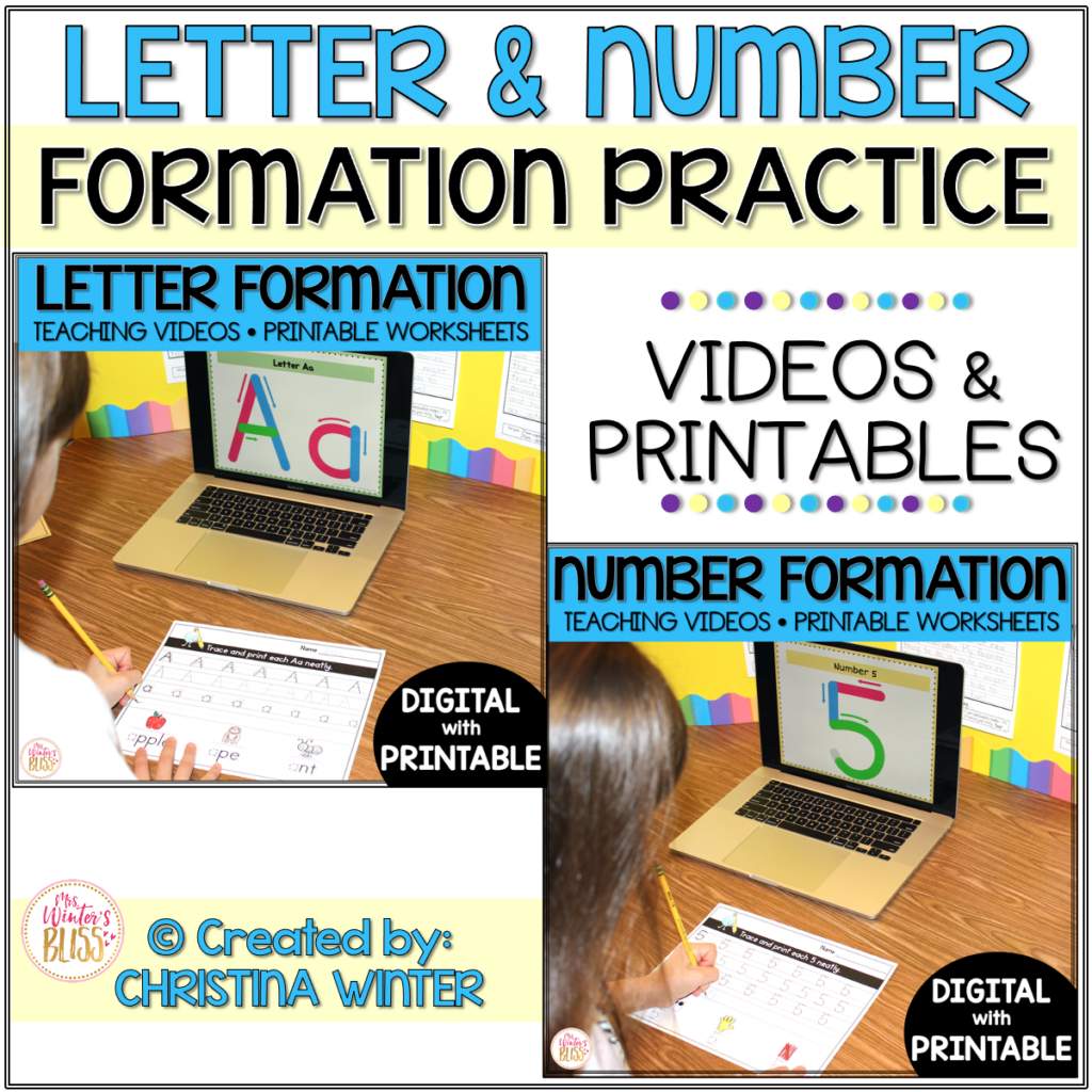 Letter & Number Formation - Alphabet & Number Tracing Worksheets with ...