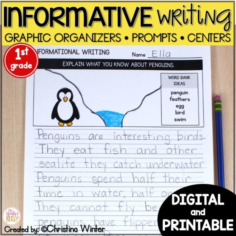 Informative Writing Graphic Organizers & Centers - Printable & Digital ...