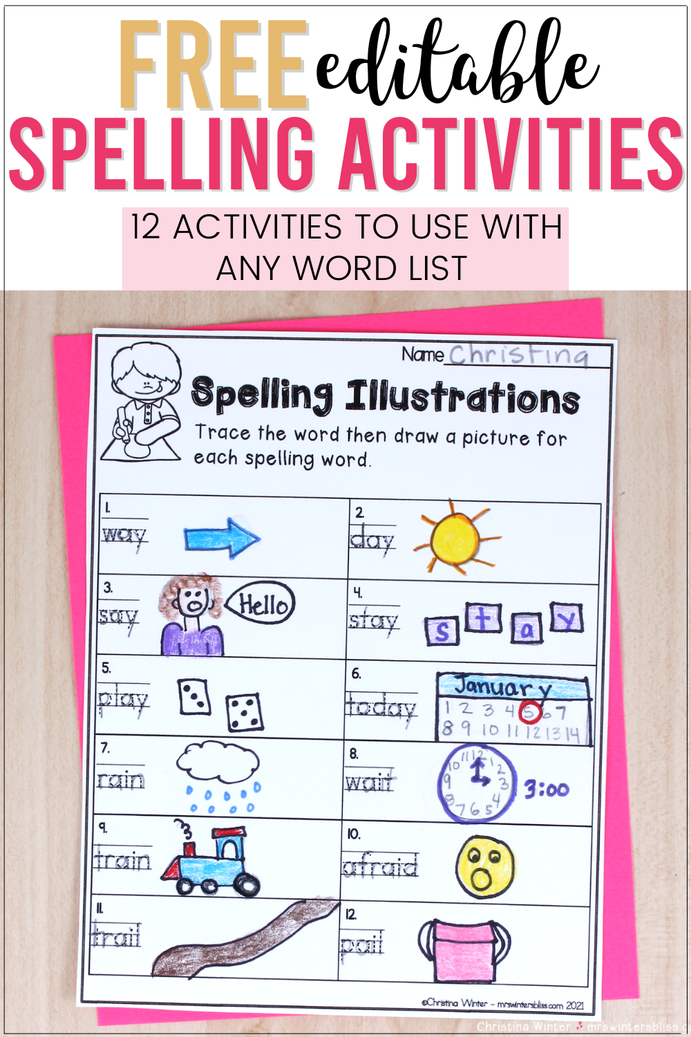 Free Spelling Activities - Lead in Literacy - Resources For ...