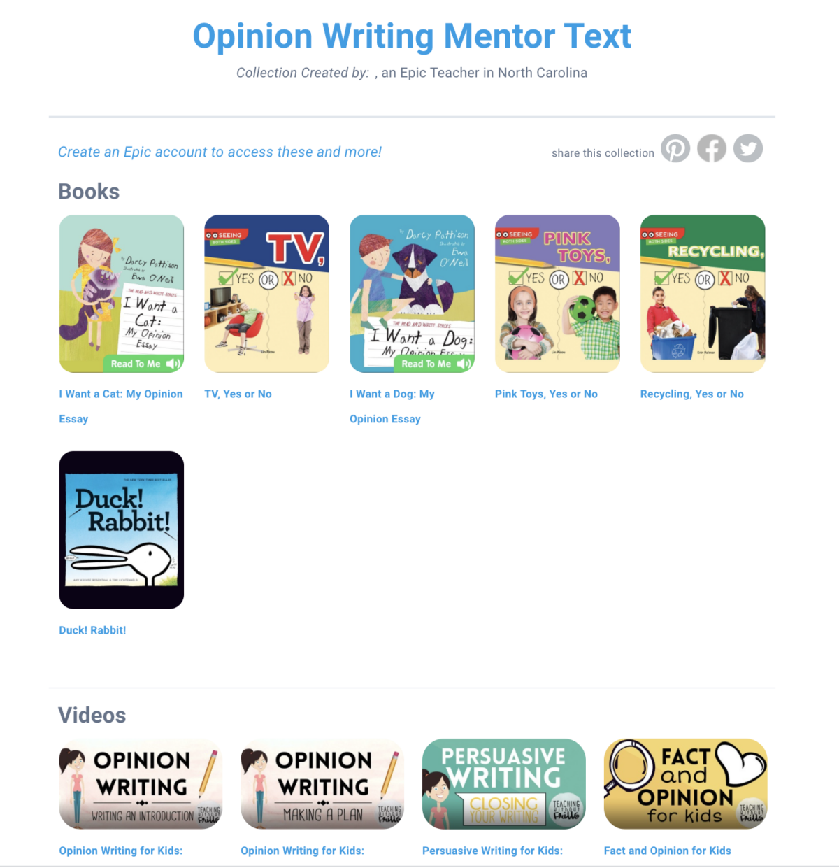 Using Epic Books in the Classroom - Lead in Literacy - Resources For ...