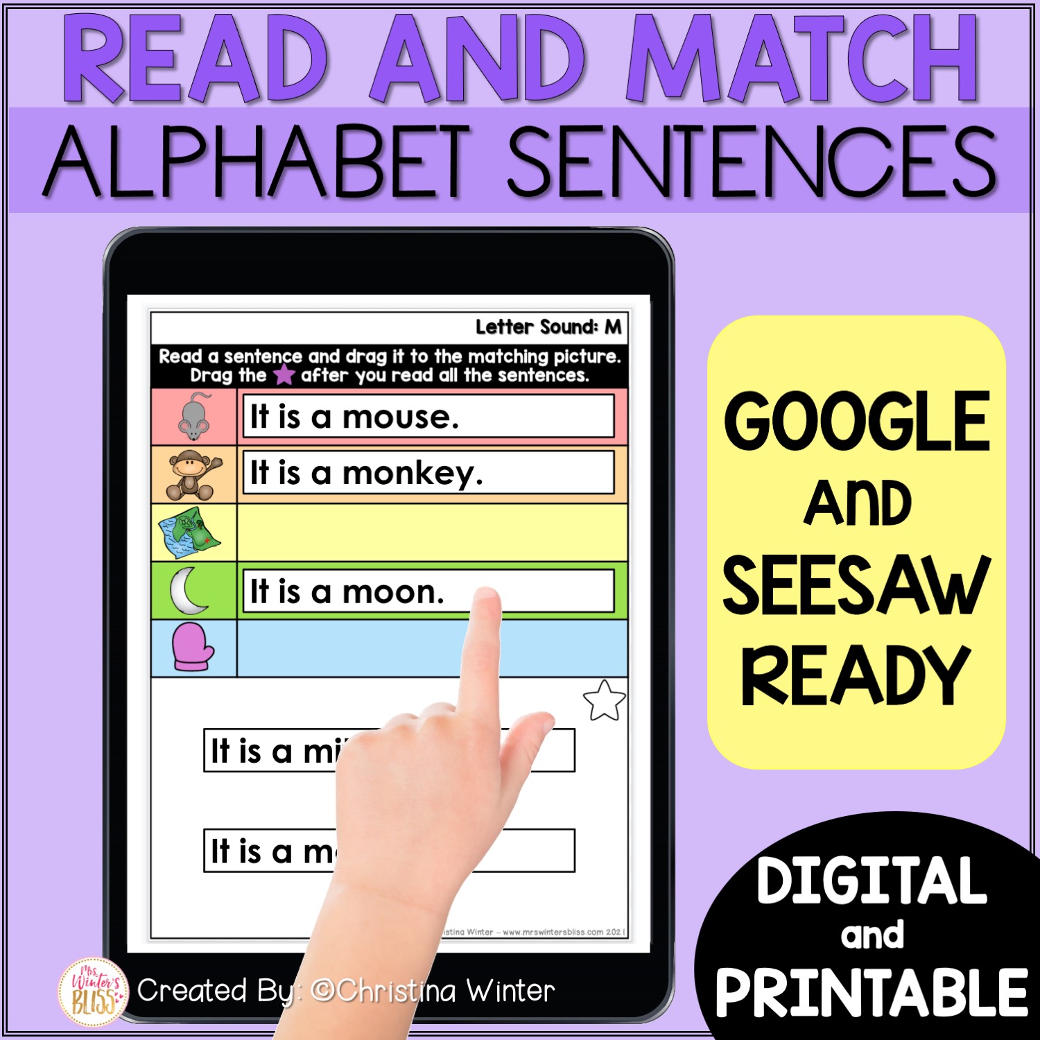 Kindergarten Bundle of Literacy Centers - Mrs. Winter's Bliss ...