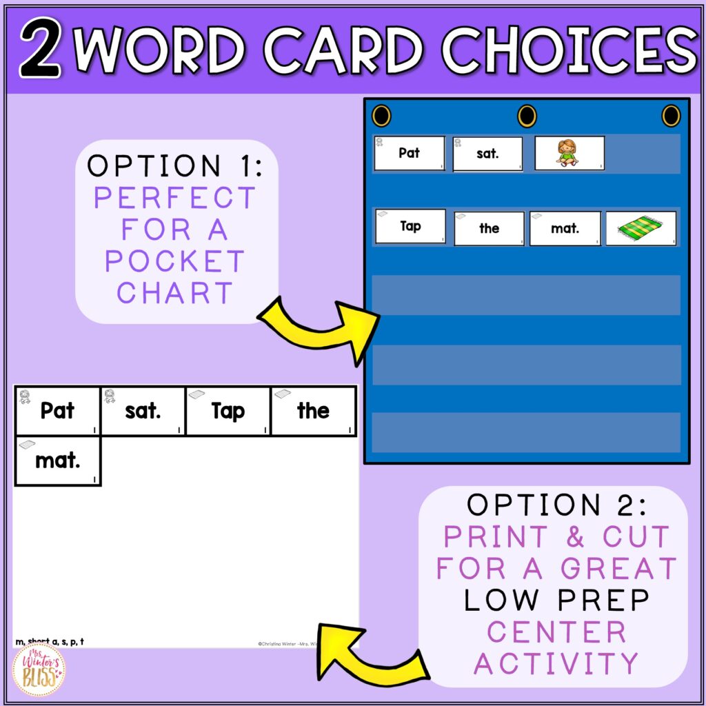 Kindergarten Decodable Alphabet Sentence Building Activities - Mrs ...