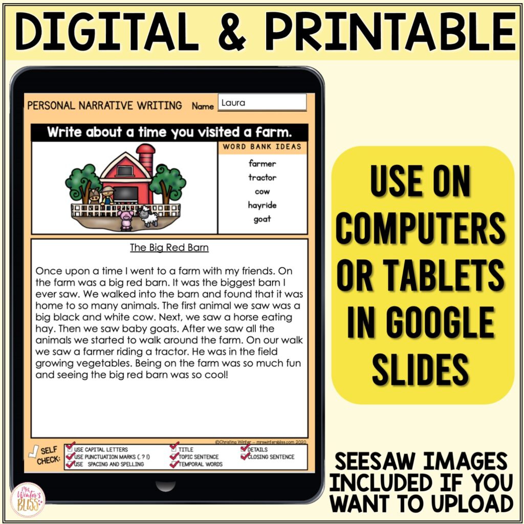 1st Grade Narrative Opinion Informative Writing Bundle - digital ...