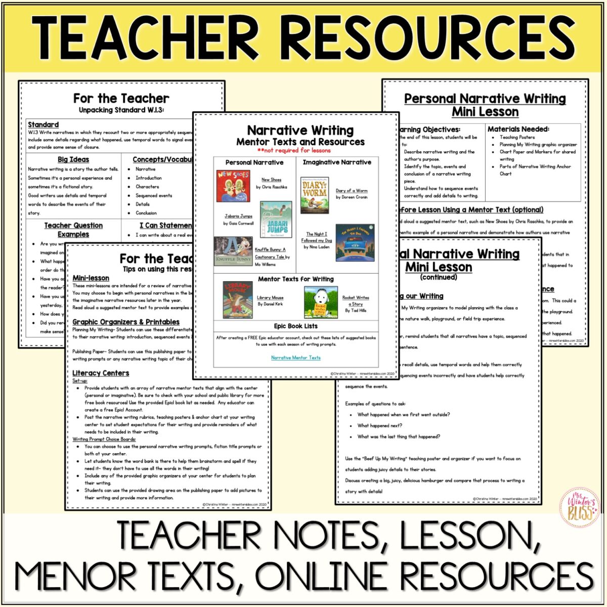 1st Grade Narrative Opinion Informative Writing Bundle - digital ...