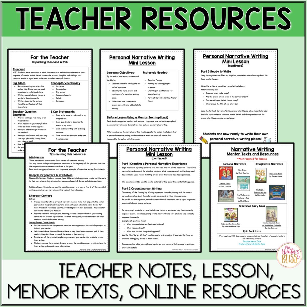 2nd Grade Narrative Opinion Informative Writing Bundle - digital ...