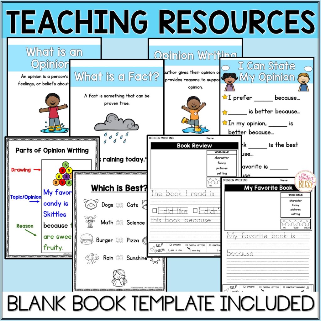 Kindergarten Opinion Writing Graphic Organizers & Centers - Lead in ...