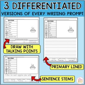 Picture Writing Prompts - DIFFERENTIATED - Lead in Literacy - Resources ...