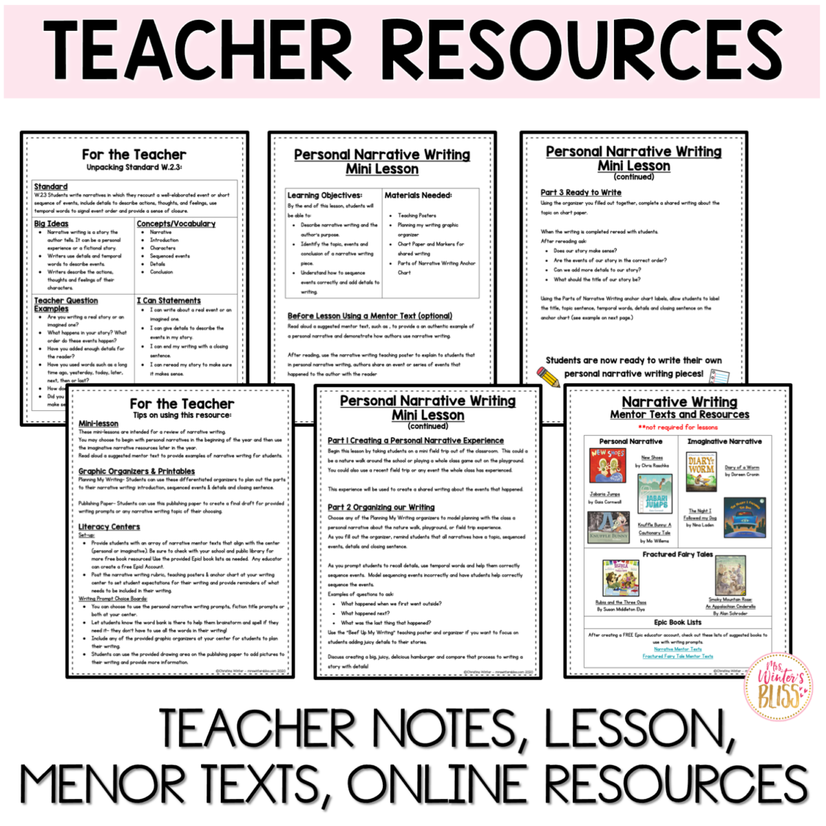 How to Teach Narrative Writing - Lead in Literacy - Resources For ...