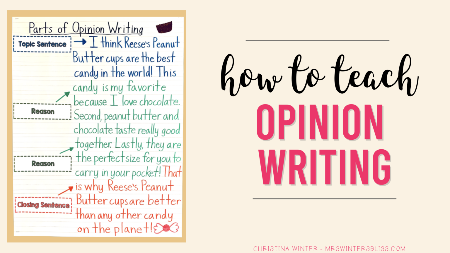 How to Teach Opinion Writing - Lead in Literacy - Resources For ...