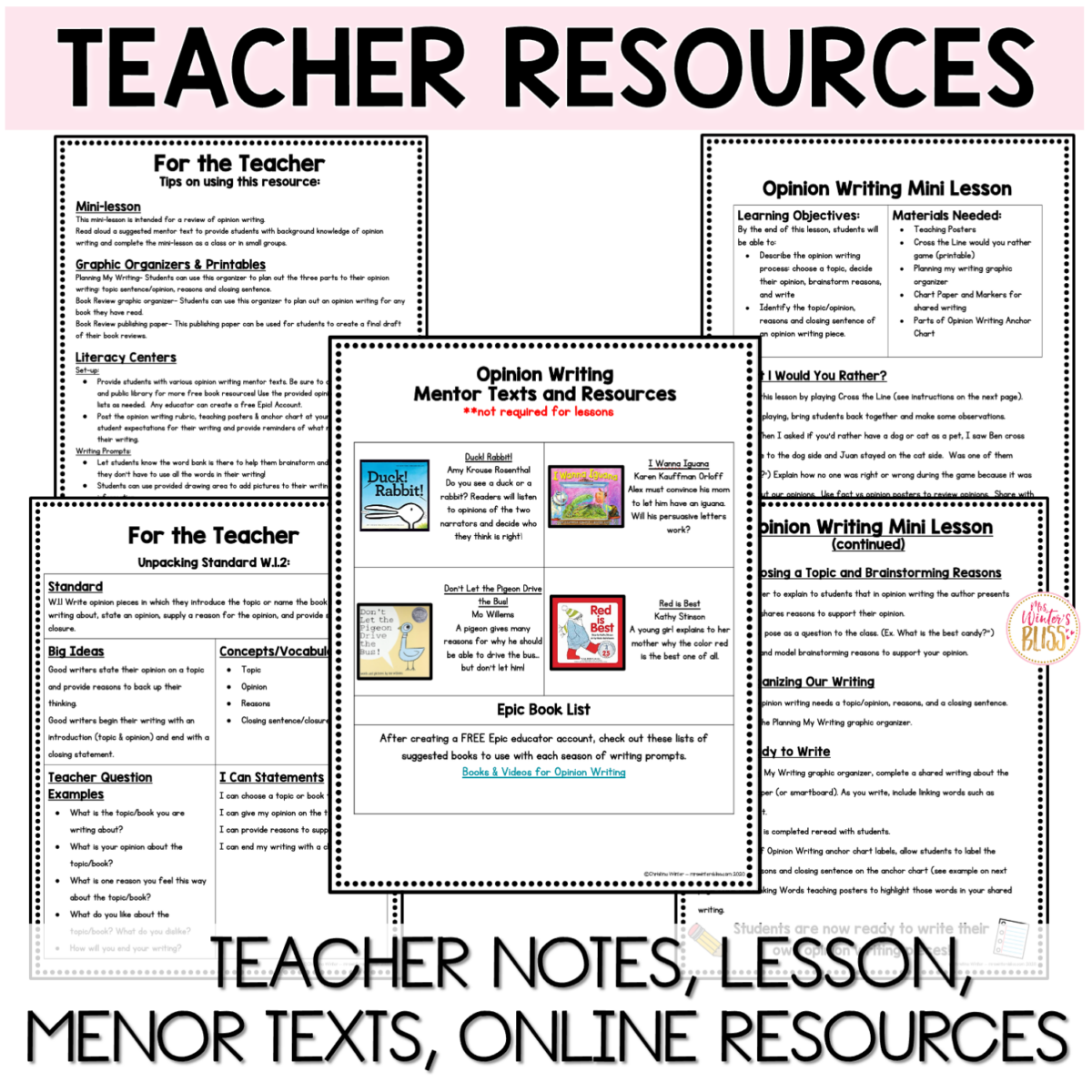 How to Teach Opinion Writing - Lead in Literacy - Resources For ...
