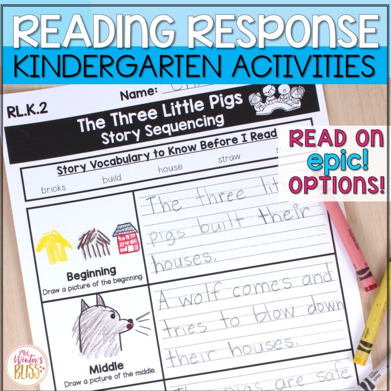 Free Reading Response Activities for K-2 Students - Lead in Literacy ...