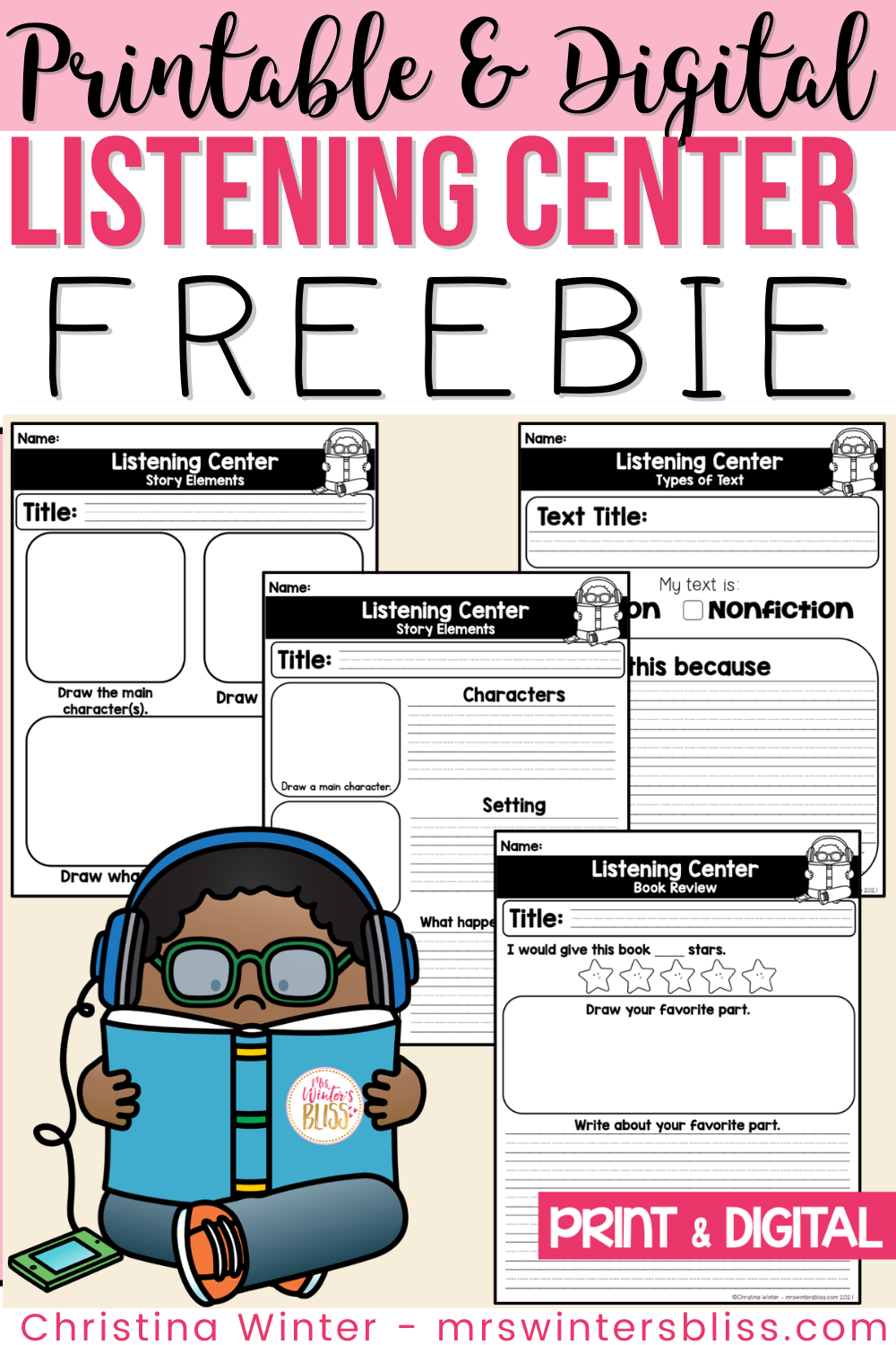 Free Listening Center Activities - Lead in Literacy - Resources For ...