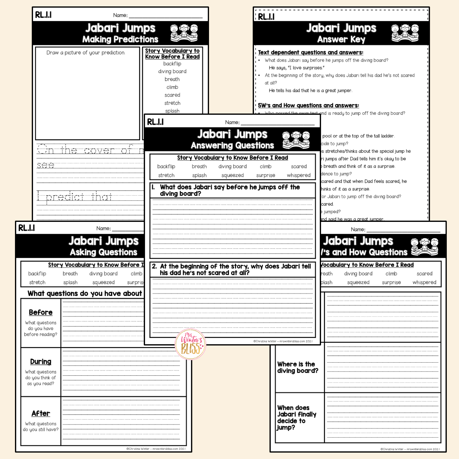 Free Reading Response Activities for K-2 Students - Lead in Literacy ...