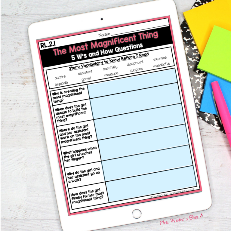 Free Reading Response Activities for K-2 Students - Lead in Literacy ...