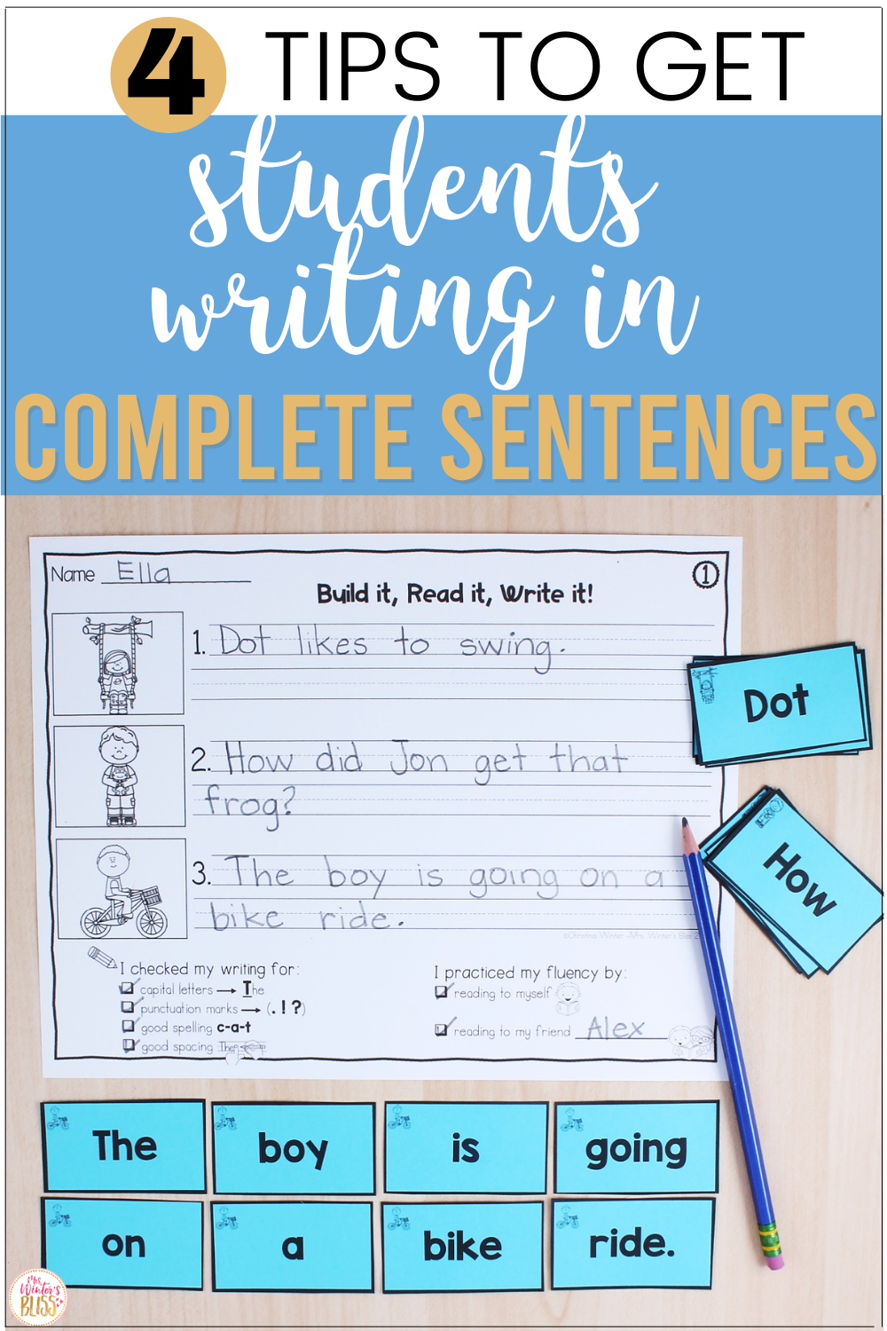 How to get Students to Write in Complete Sentences - Lead in Literacy ...