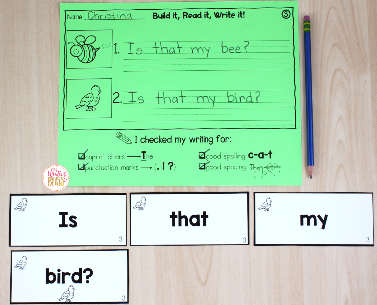 How to get Students to Write in Complete Sentences - Lead in Literacy ...