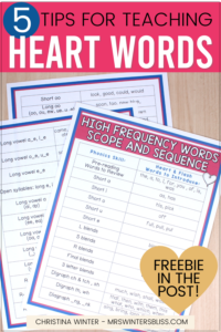 Tips for Teaching Heart Words - Lead in Literacy - Resources For ...