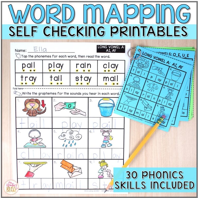 Word Mapping Worksheets - Connecting Phonemes to Graphemes - Lead in ...