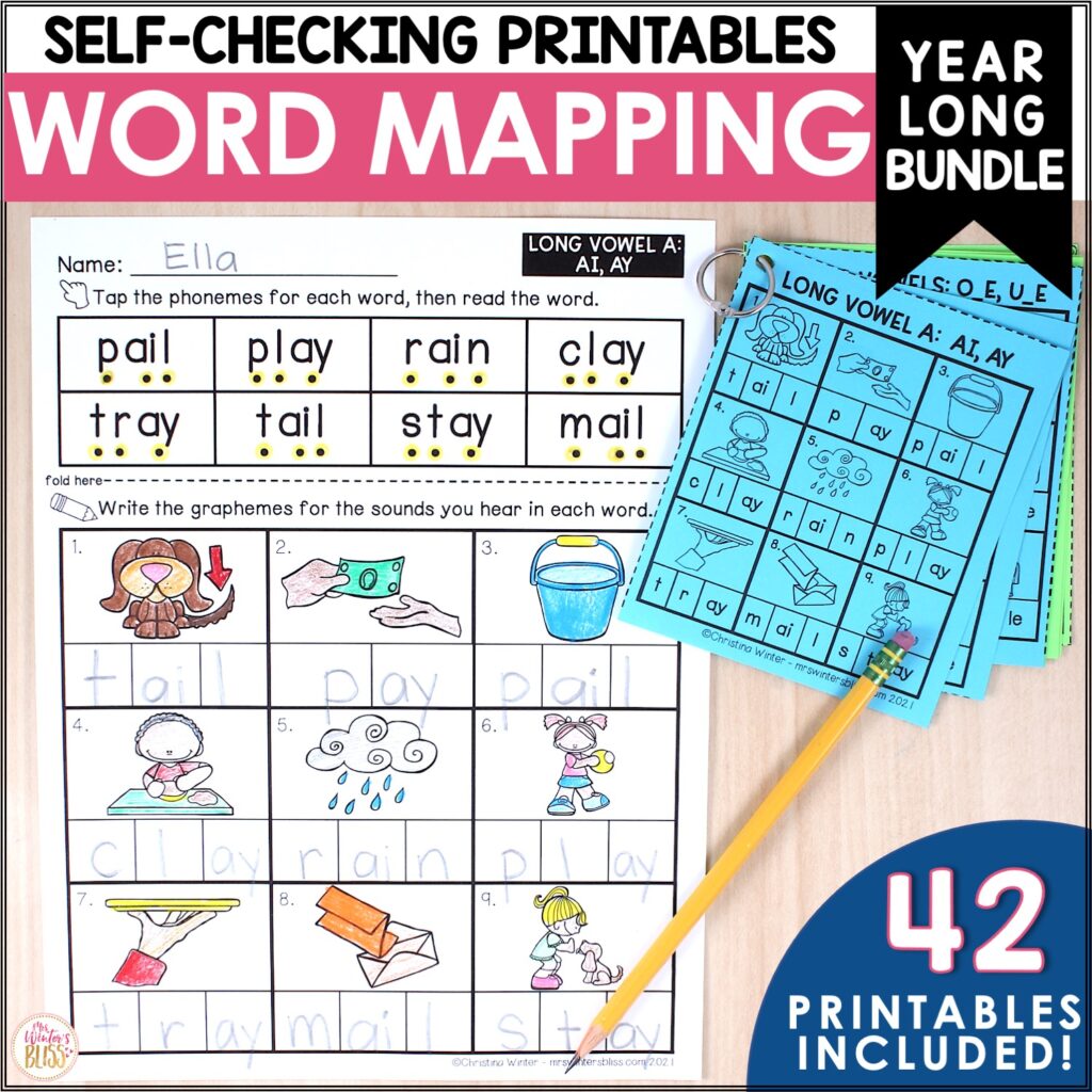Word Mapping Worksheets BUNDLE - Connecting Phonemes to Graphemes ...
