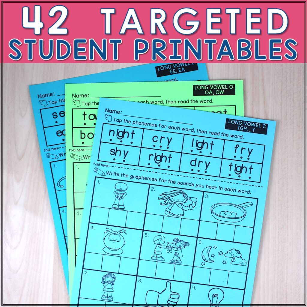 Word Mapping Worksheets BUNDLE - Connecting Phonemes to Graphemes - Mrs ...
