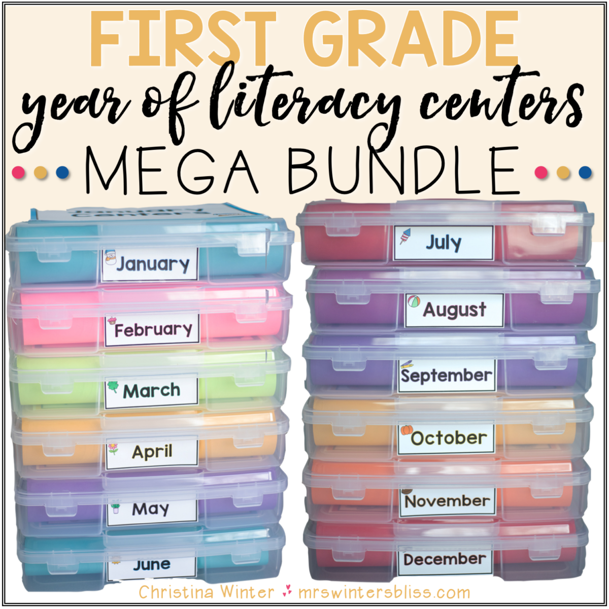 First Grade Literacy Centers Bundle - (SWC Members only) - Lead in ...