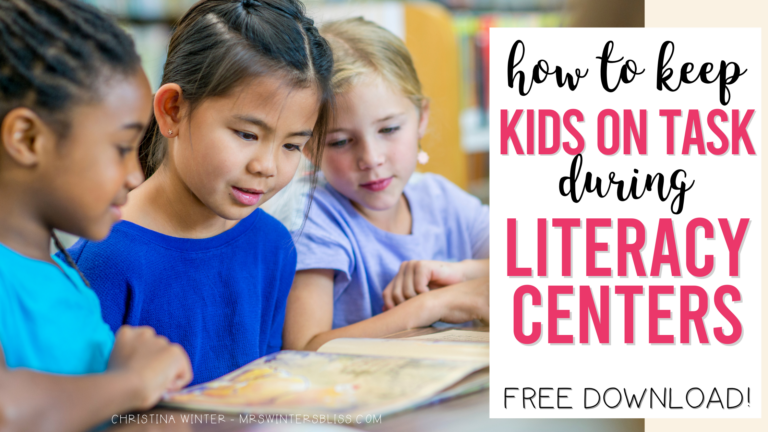 How to Keep Kids On Task During Literacy Centers - Lead in Literacy ...
