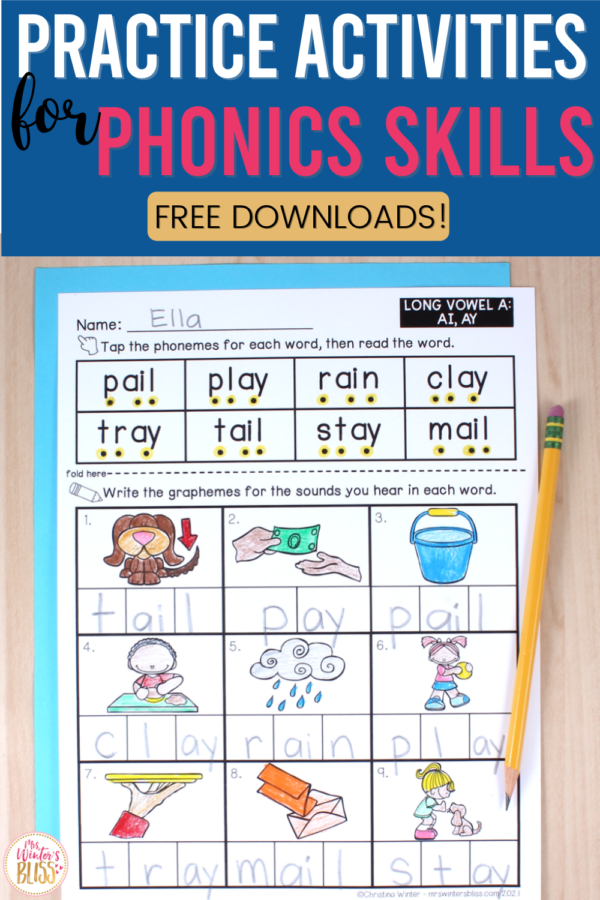Practice Activities for Phonics Skills - Lead in Literacy - Resources ...