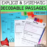 FREE Decodable Passages with Comprehension Questions - Lead in Literacy ...