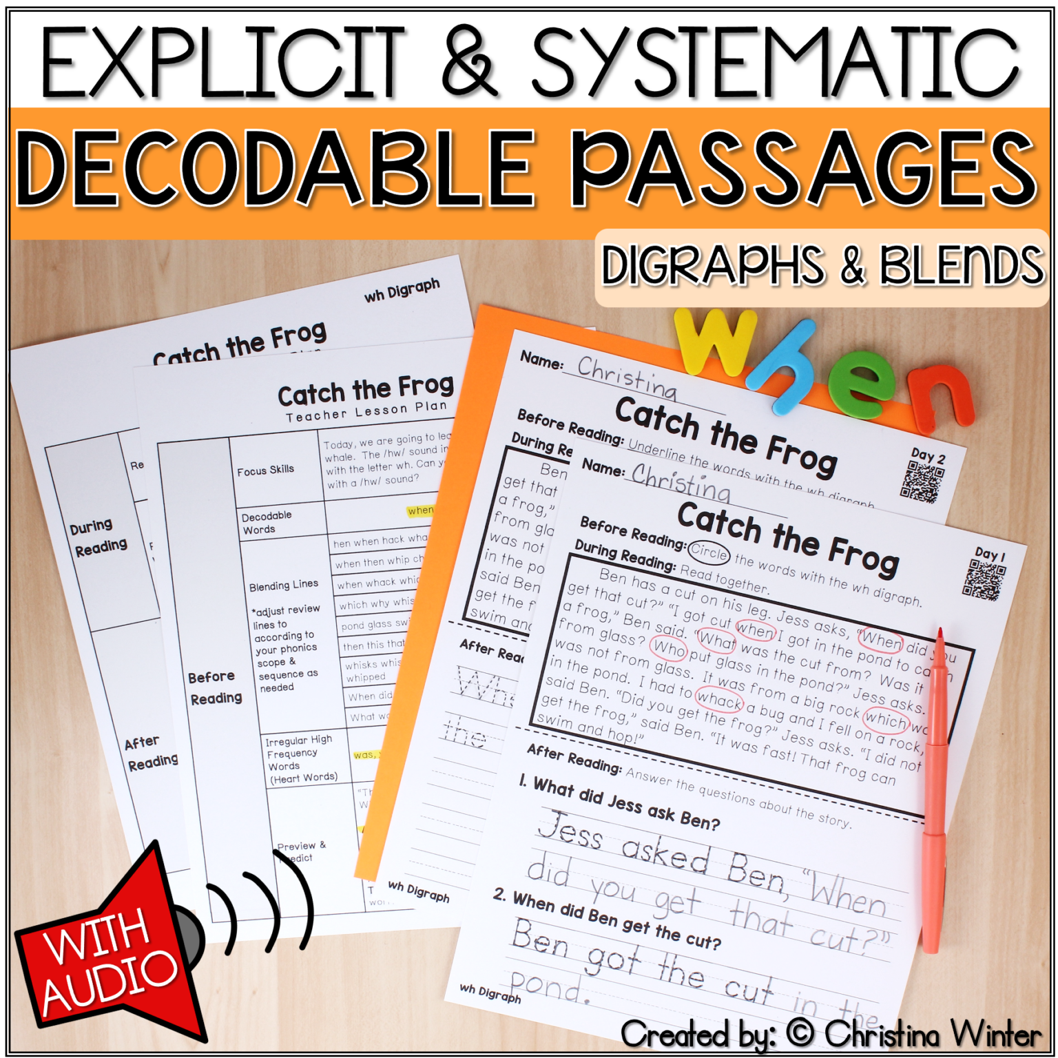 Decodable Passages with Comprehension Questions - Bundle - Lead in ...
