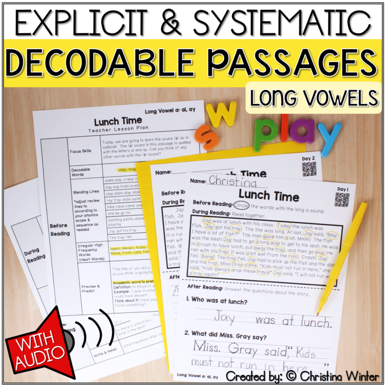 Decodable Passages with Comprehension Questions - Bundle - Lead in ...