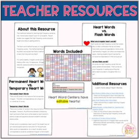 Heart Words Word Mapping Centers & Activities BUNDLE - Editable - Mrs ...