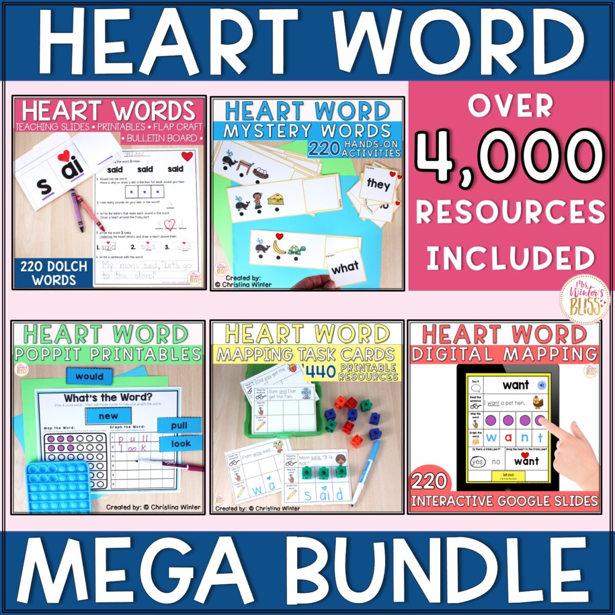Heart Words MEGA BUNDLE - Teaching high frequency (sight words ...