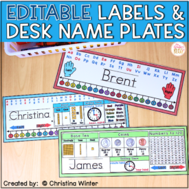 Student Desk Name Plates & Labels - Lead in Literacy - Resources For ...