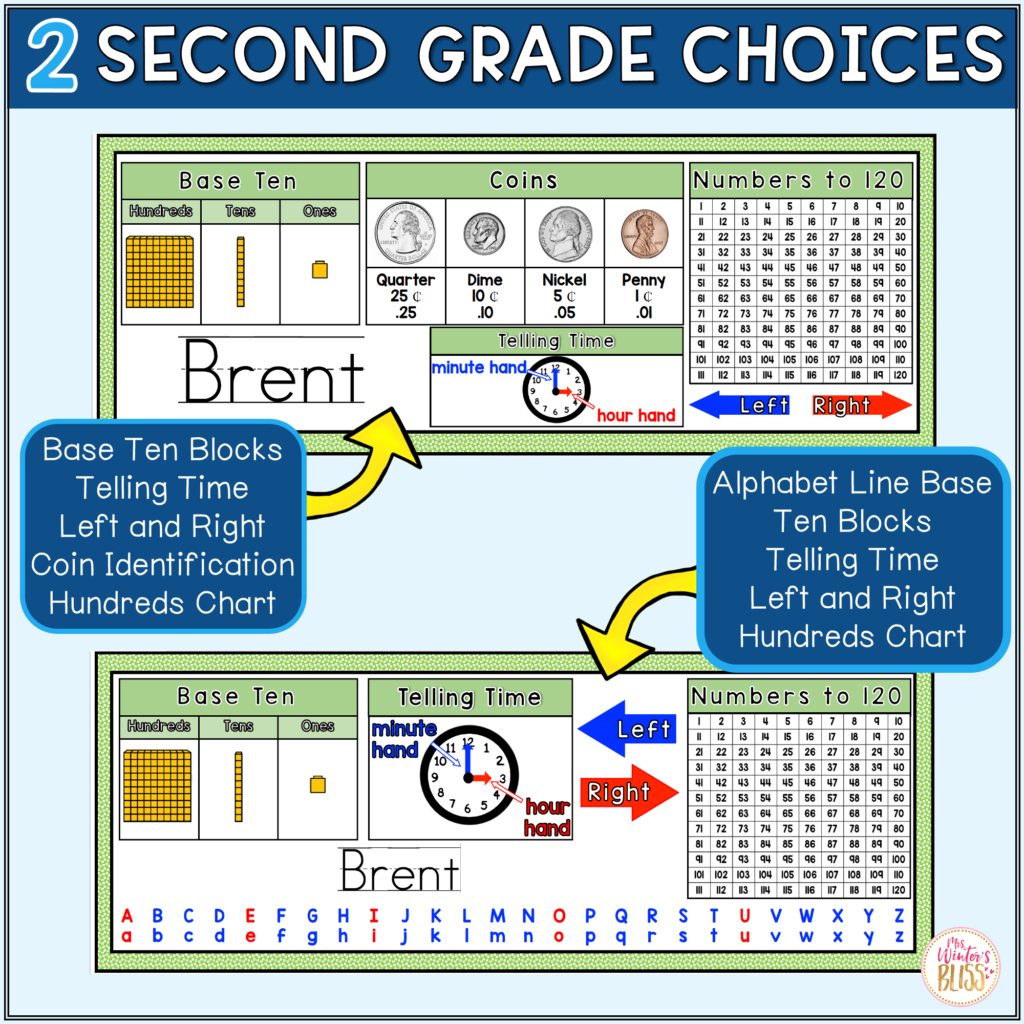 Student Desk Name Plates & Labels - Lead in Literacy - Resources For ...